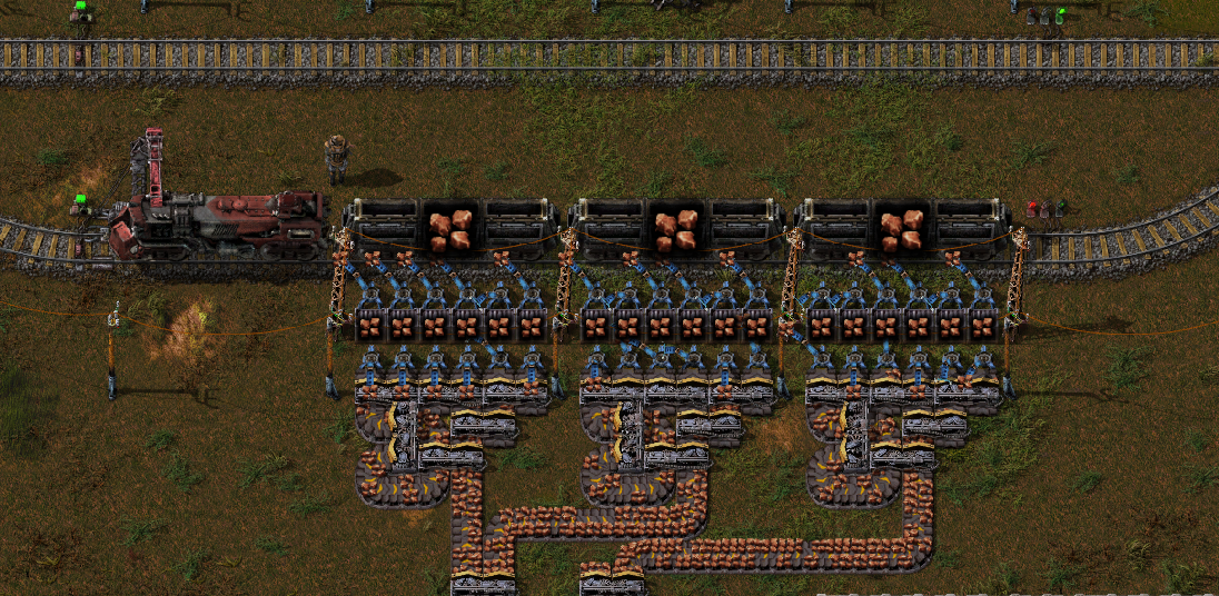 【factorio】よく使うバランサー初級編、実際に計算してバランサーの構造を考える。 | よっさんの気ままなブログ