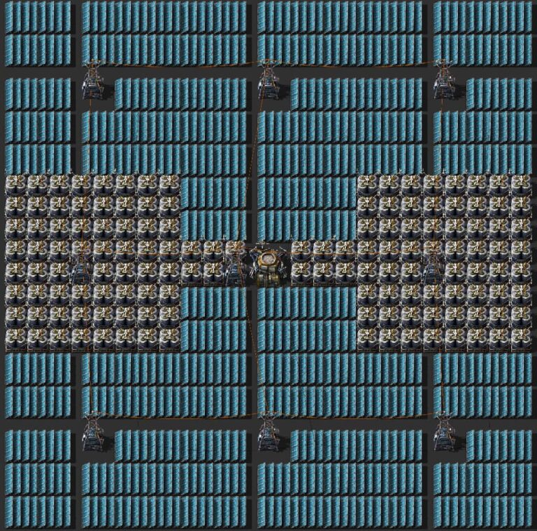 【factorio】最強のソーラー発電、蓄電池との最適比率から効果的な配置方法を提案する。ブループリント、および解説付き。 | よっさんの ...
